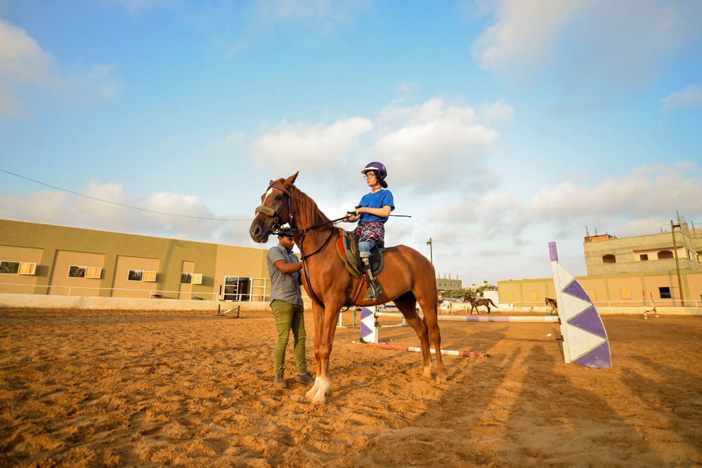 Hope for Palestine’s one legged rider